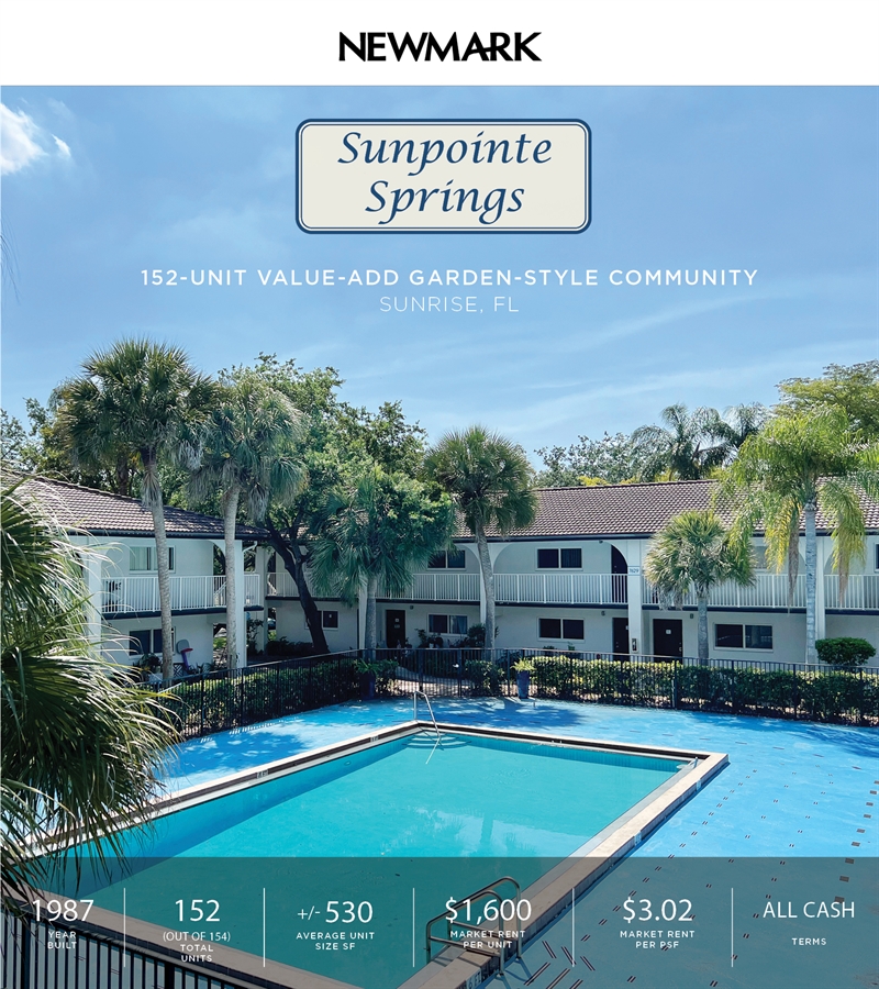 New Listing | Sunpointe Springs | 152-Units | Value-Add Garden Style ...