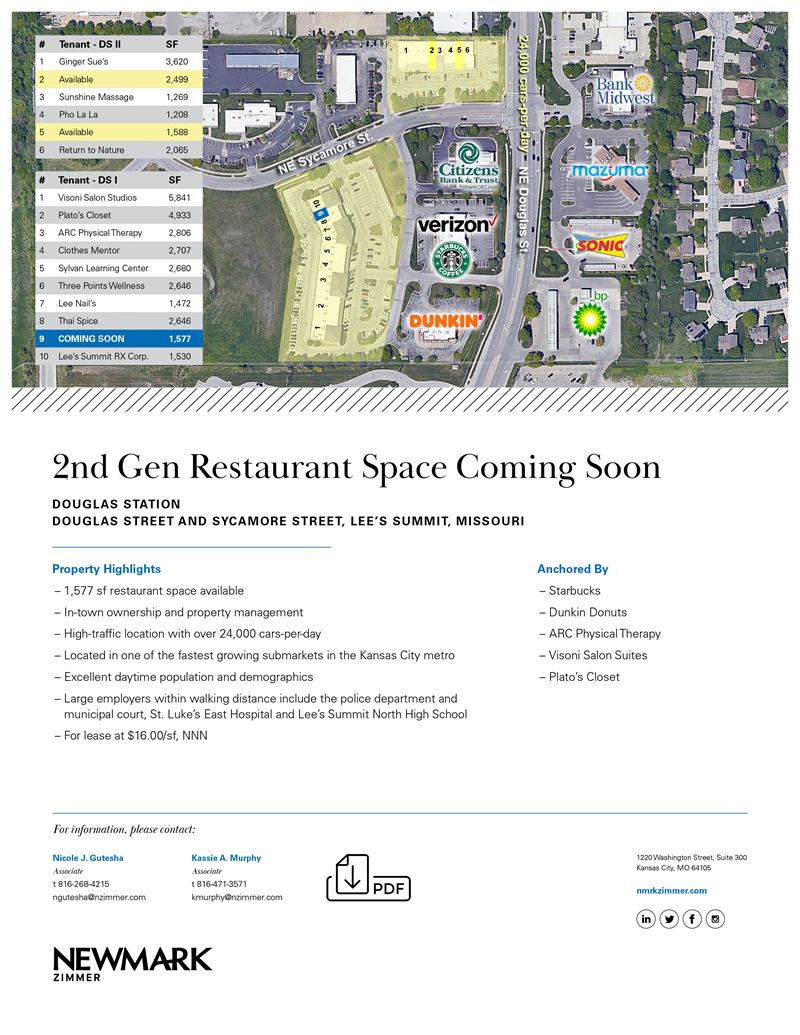 2nd Gen Restaurant Space Coming Soon