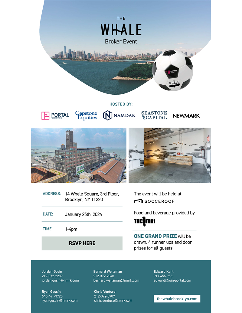 Come Join Us for a Whale of an Event in Brooklyn @ Socceroof