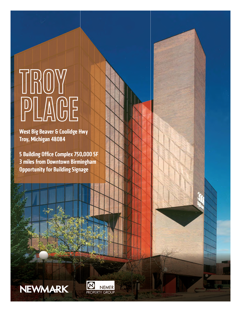 Building Signage Available - Troy Place - Troy, Michigan